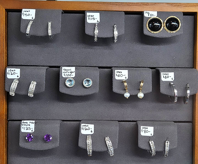 Earrings for every occasion, meticulously displayed and priced. From subtle studs to statement hoops, lobes will be loved.