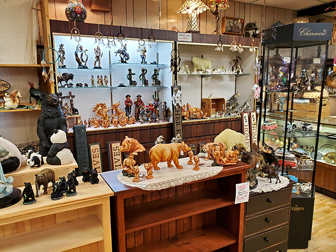 Beyond the pies, Dutch Haven's shelves showcase handcrafted figurines that tell stories of Amish life without saying a word.