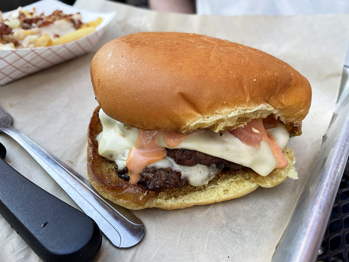 The Firecracker Burger lives up to its name&mdash;a flavor explosion waiting to happen between two perfectly toasted buns.