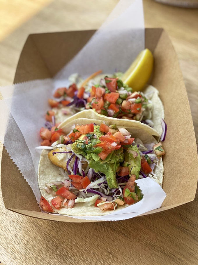 Fish tacos that don't need a beach view to transport you to coastal paradise &ndash; though the extra napkins are non-negotiable.