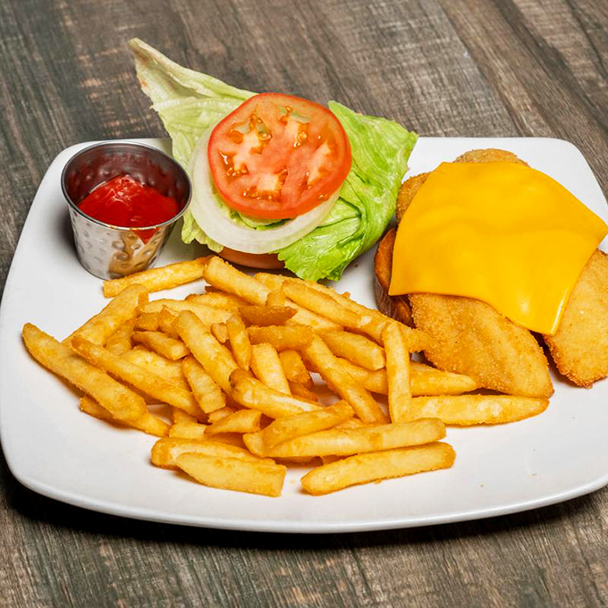 The platonic ideal of a fish sandwich&mdash;crispy, golden exterior giving way to flaky white fish, with fries so perfect they deserve their own fan club.