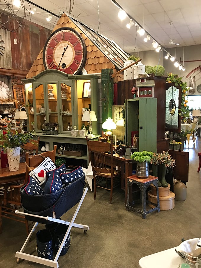 That clock-topped cabinet could make anyone believe they have the decorating gene their mother swore skipped a generation.