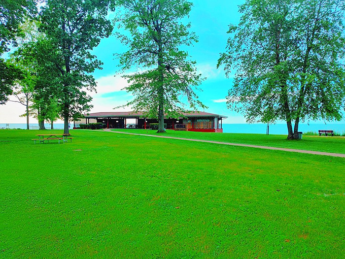 Geneva Township Park delivers lakeside tranquility where the only notification you'll receive is the gentle reminder that nature beats smartphones every time.