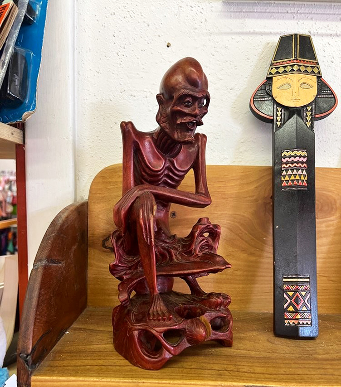 Conversation starters aren't bought&mdash;they're discovered, like these carved wooden figures that defy ordinary home d&eacute;cor conventions.