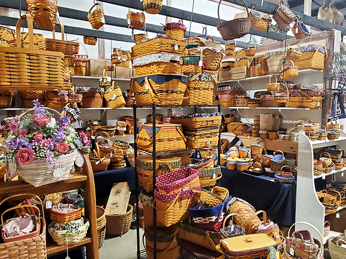 Basket paradise! Each handwoven creation represents hours of skilled craftsmanship that plastic bins from big box stores could never match.