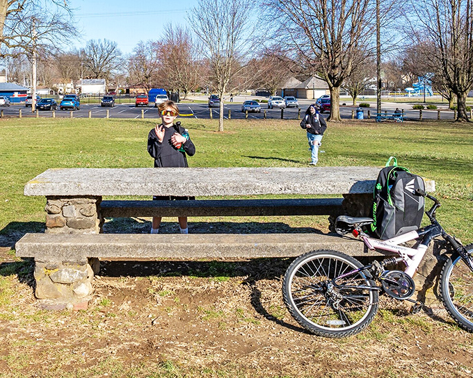 Heise Park offers the simple pleasure of stone picnic tables and open spaces&mdash;where kids still play outside without scheduling an appointment first.