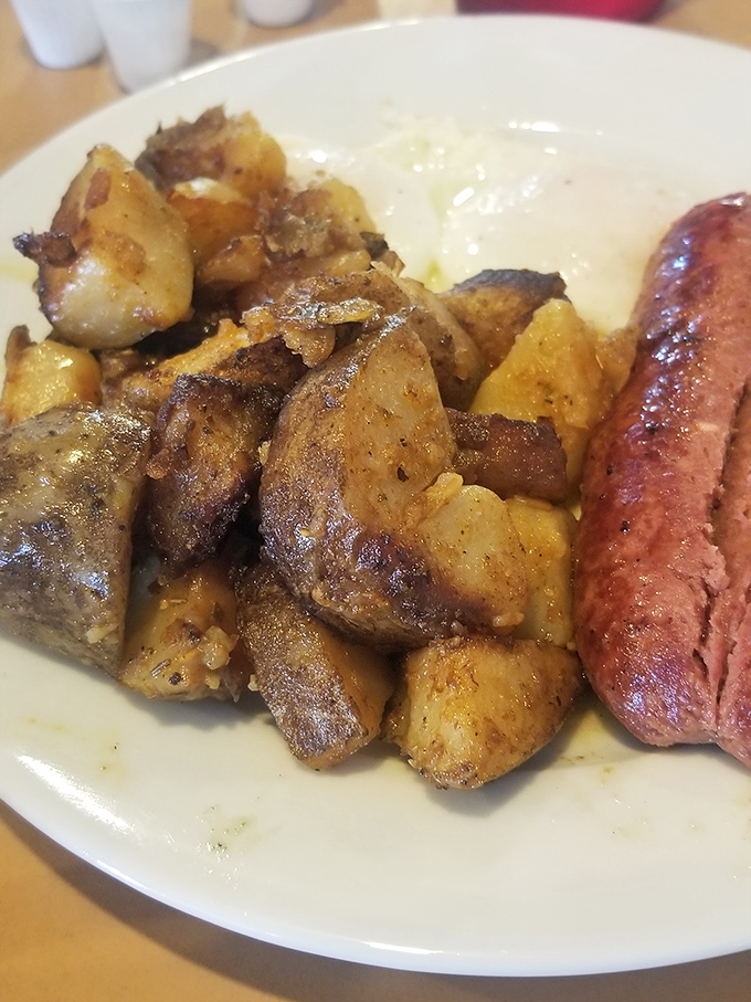 Home fries and breakfast meat&mdash;the dynamic duo of diner breakfasts that's been solving morning hunger emergencies since forever.