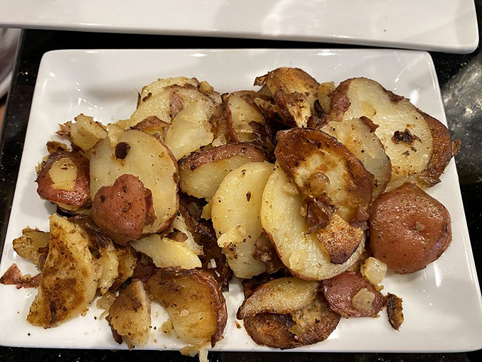 Golden home fries achieve that perfect crispy-outside, fluffy-inside balance that haunts your breakfast dreams nightly.