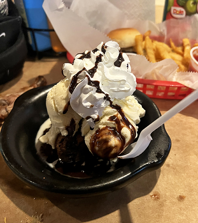 This hot fudge sundae isn't just dessert&mdash;it's the sweet finale that makes you forget you just wrestled with crab shells for an hour.