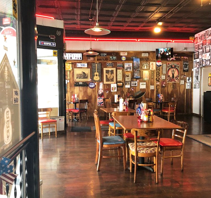 The dining room feels like your coolest friend's basement&mdash;if that friend happened to be obsessed with great food and American nostalgia.