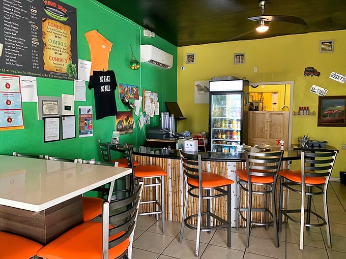 The bamboo-fronted bar isn't just decorative&mdash;it's your gateway to island beverages that make waiting for your food feel like a mini-vacation rather than purgatory.