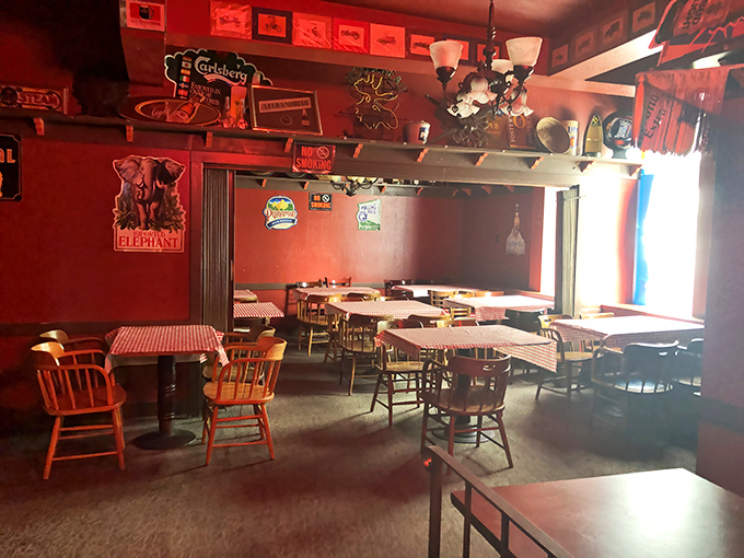 Red walls, checkered tablecloths, and enough memorabilia to start a museum&mdash;Tommy's dining room feels like your eccentric uncle's basement, if he could really cook.
