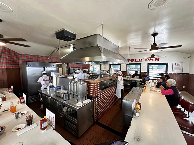 Where burger magic happens. The open kitchen design means you're not just eating the food&mdash;you're experiencing its creation.
