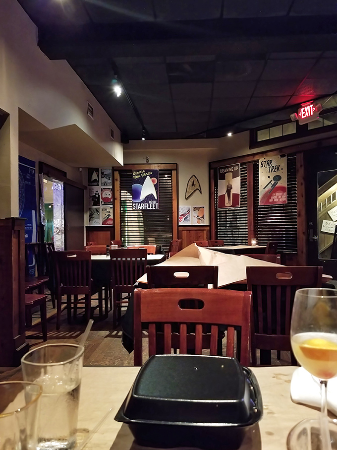 The dining room's subtle nod to sci-fi fandom proves good taste extends beyond the kitchen&mdash;a place where food nerds and actual nerds can unite.