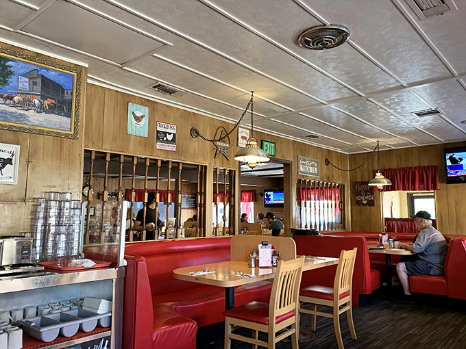 Classic Americana lives in these red vinyl booths and wooden paneling, where conversations flow as freely as the coffee and the walls tell stories of Temecula past.