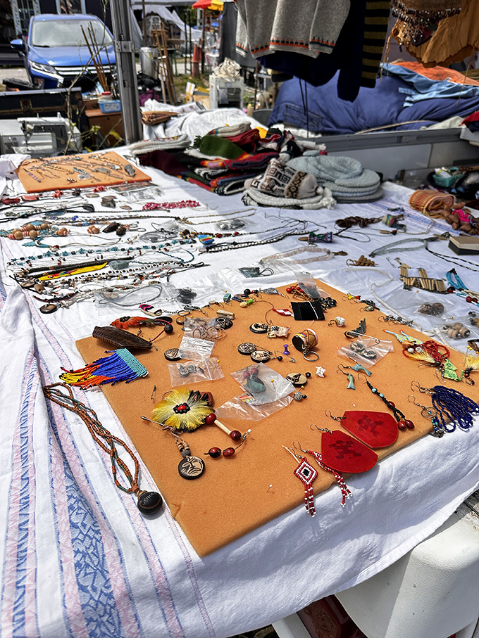 A treasure map laid out in necklaces and earrings &ndash; where one person's forgotten accessories become another's statement piece at a fraction of retail.