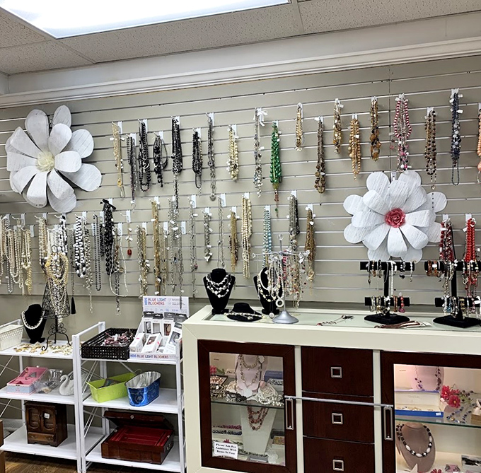 Jewelry that once adorned someone's special occasions now waits for new wrists and necks to complement, all without the markup of those mall stores.