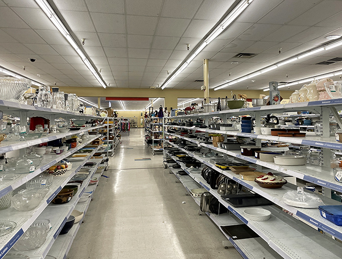 Aisle after aisle of kitchen possibilities&mdash;from vintage Pyrex to barely-used gadgets that someone received but never quite embraced.