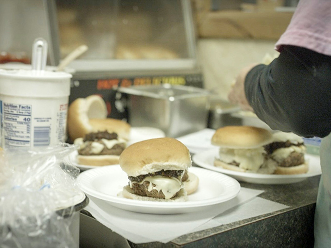 Burger assembly line poetry in motion. Like watching Picasso at work, if Picasso made edible masterpieces that changed lives. 