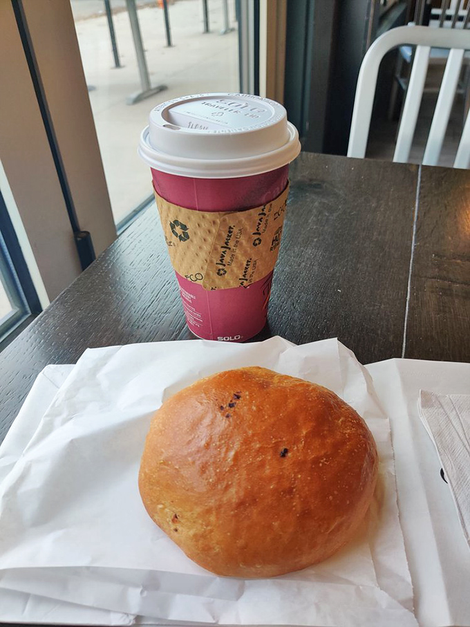 Morning meditation: a fresh kolache, steaming coffee, and the quiet satisfaction of knowing you've made excellent life choices today.