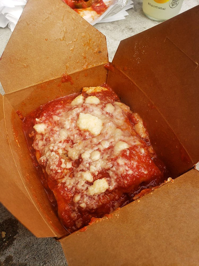 This lasagna isn't just sitting in its box&mdash;it's staging a cheesy rebellion against mediocre pasta dishes everywhere.