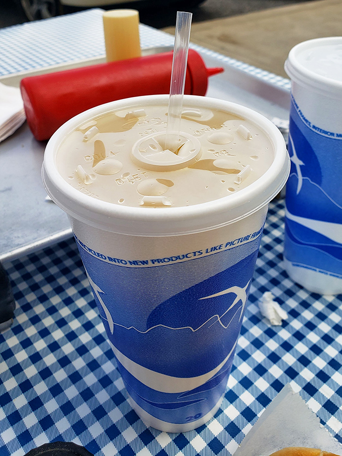 The humble lemon blend in its blue cup &ndash; proof that sometimes the most refreshing beverages don't need fancy mixologists or elaborate garnishes.