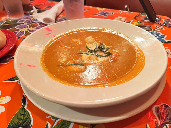 This isn't just soup &ndash; it's a seafood symphony in a bowl, with each spoonful revealing new depths of flavor that would make Poseidon weep with joy.