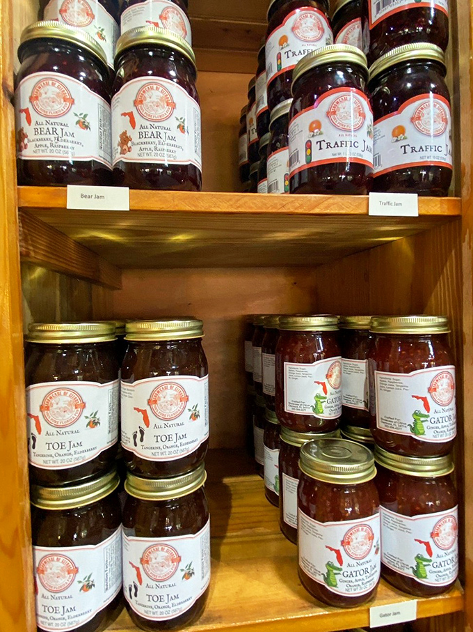 Florida's quirky food souvenirs go beyond orange marmalade. "Toe Jam" and "Bear Jam" prove that Floridians have a sense of humor about their local preserves.