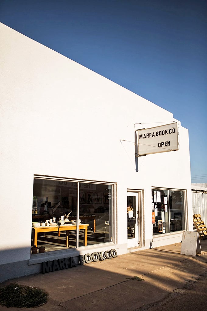 Marfa Book Co. isn't just selling books—it's trafficking in ideas, all wrapped up in that minimalist aesthetic that makes Marfa the design-lover's desert dream.