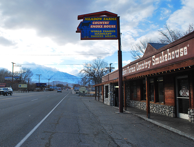 Meadow Farms Country Smokehouse promises "World Famous Mahogany Smoked Meats"&mdash;a bold claim that your taste buds will have no interest in disputing.