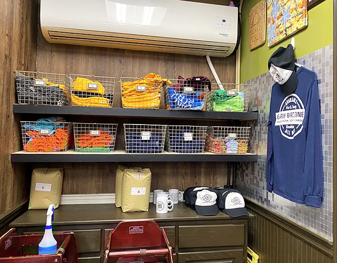 Take home a piece of breakfast paradise with Early Bird merchandise that spreads the love.