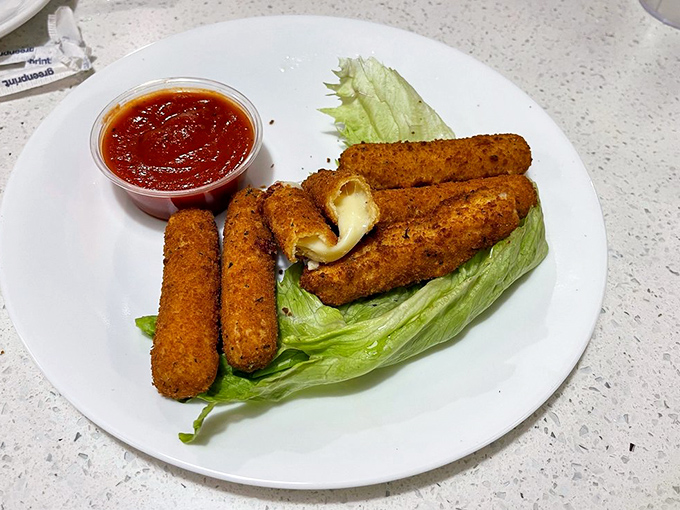 Mozzarella sticks &ndash; where cheese gets dressed up in its crunchy best outfit before taking a dip in marinara.