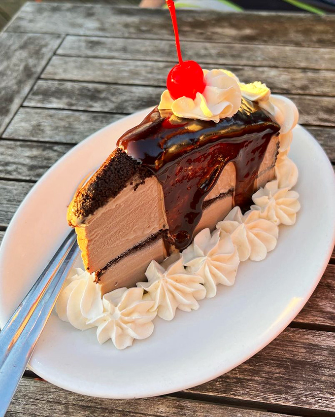A slice of mud pie that doesn't just end your meal&mdash;it provides closure with chocolate therapy and whipped cream comfort.
