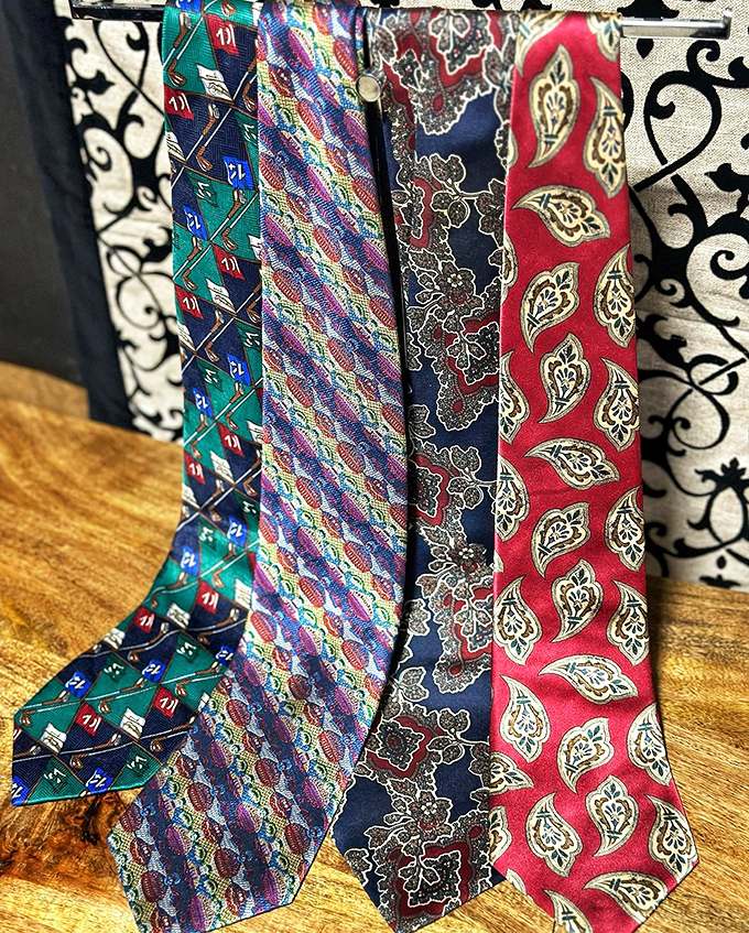 The tie collection &ndash; where corporate America's cast-offs come for their second chance at making a fashion statement or, at minimum, catching soup drippings.