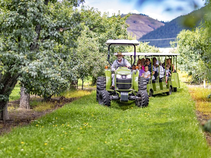Farm-to-table gets a whole new meaning when you're touring the actual farms via vintage tractor power.