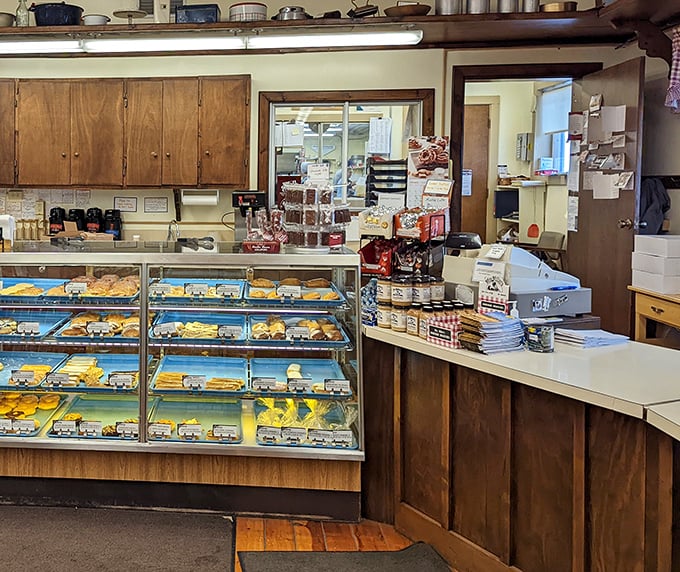 Where the magic happens! Glass cases full of promises that will be kept, displaying treasures more valuable than gold&mdash;at least to your taste buds.