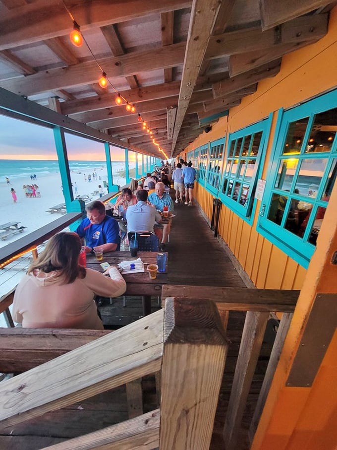 Outdoor dining with emerald waters as your backdrop &ndash; Mother Nature's way of saying "this seafood deserves a spectacular setting."