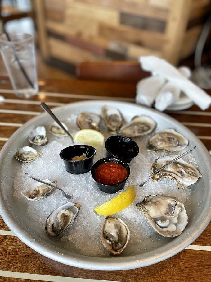 Oysters on ice&mdash;nature's perfect appetizer. Each one a tiny ocean in a shell, waiting for a squeeze of lemon and a moment of appreciation.
