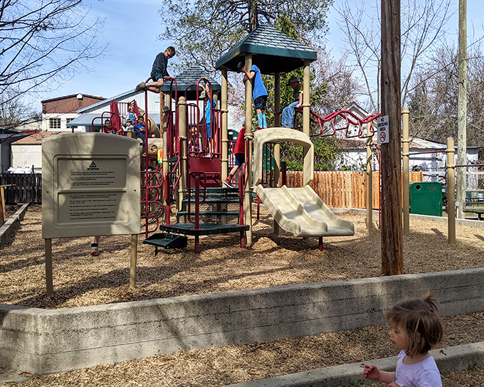 Little adventurers need playgrounds too! Murphys Community Park offers pint-sized fun while parents recover from wine tasting expeditions.