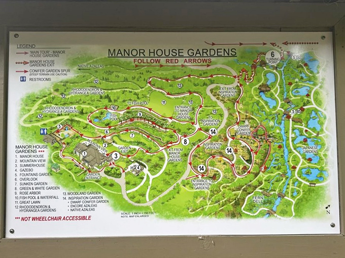 This map reveals just how ambitious Jim Gibbs' vision truly was. One man's gardening hobby turned into Georgia's botanical masterpiece.