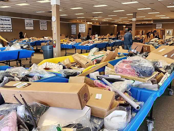 Organized chaos is the name of the game. What looks like random piles to the uninitiated is actually a carefully curated adventure waiting to happen.