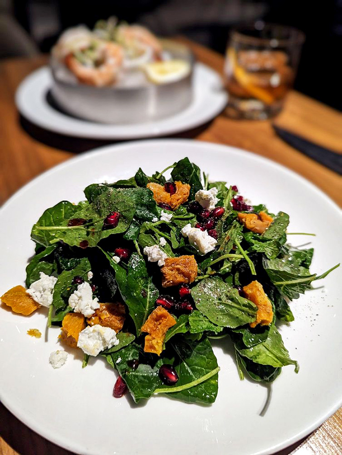 Even the greens get the star treatment—a salad that makes you wonder if vegetables have been holding out on us all along.