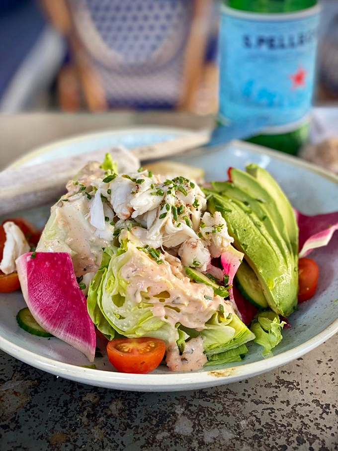A salad that proves "eating healthy" and "absolutely delicious" aren't mutually exclusive concepts. That crab deserves a standing ovation.