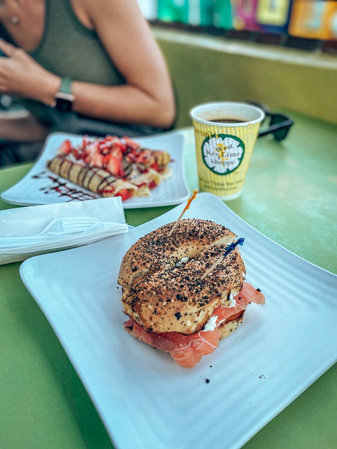 Even the savory options get the Key West treatment. This bagel sandwich looks like it's ready for its Food Network close-up.