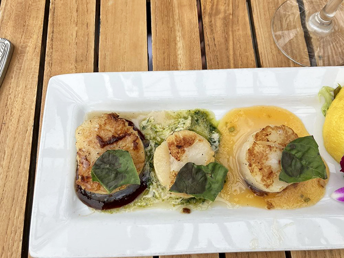 Seafood gets the star treatment with these perfectly seared scallops. Each bite is a little ocean symphony playing on your taste buds.