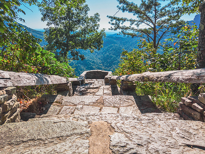 This stone pathway leads to the main event &ndash; a view so spectacular it makes smartphone cameras seem woefully inadequate.