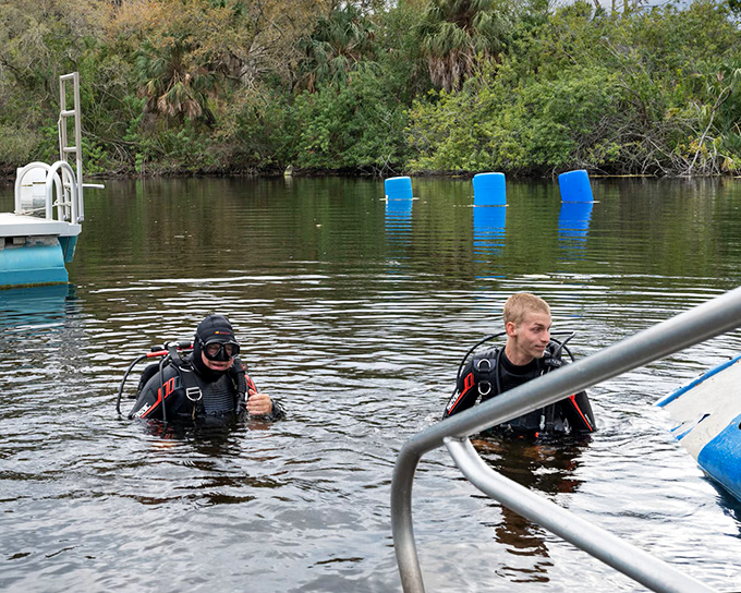 Scuba diving in freshwater springs &ndash; like exploring another planet without the hassle of space travel. 