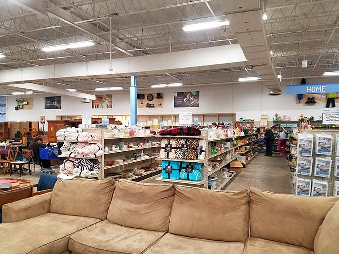 The couch testing area&mdash;where relationships are tested by the eternal question: "Do we really need another sofa?"