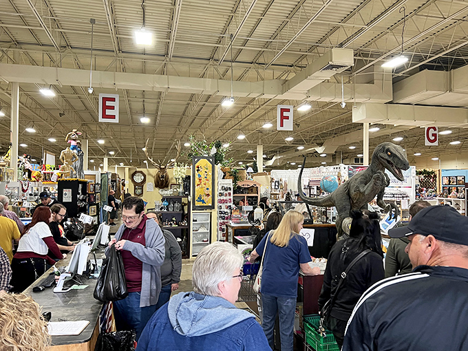 The true sign of a great antique mall: shoppers completely lost in the hunt, each on their own archaeological expedition through America's attic.