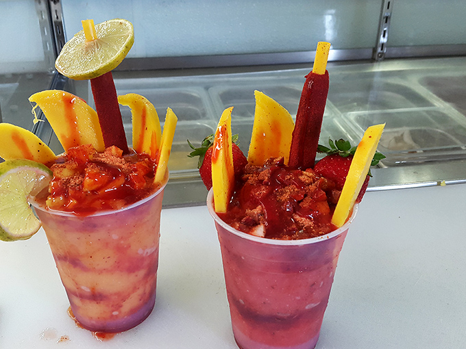 Fruit cups that look like they're dressed for their own quincea&ntilde;era. These aren't just snacks&mdash;they're celebrations in a cup.